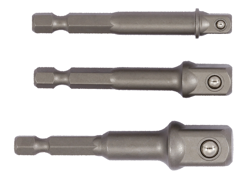 Adaptors for drills, 1/4``DR, 3 pcs. - Sonic Tools