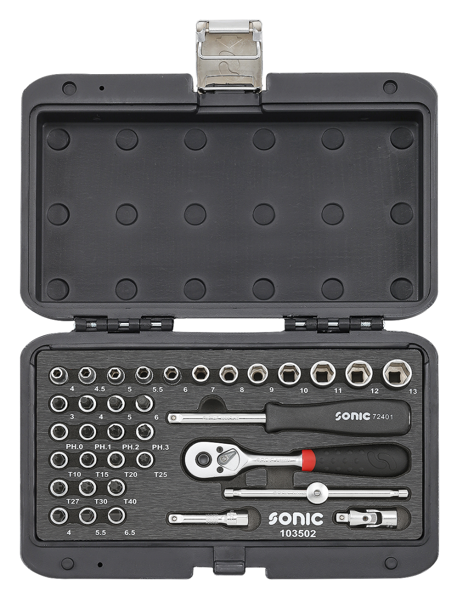 BMCS 1/4" Socket & bit set 35 pcs - Sonic Tools