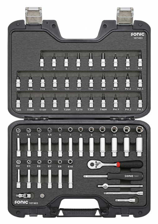 MCS Combination set 1/4'', 74-pcs - Sonic Tools