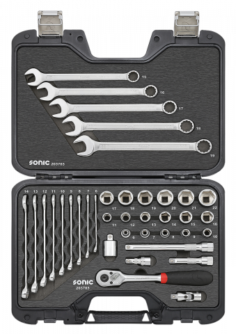 MCS Metric Socket Set 1/2", 24-PCS - Sonic Tools