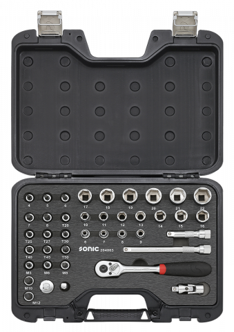 MCS Metric Socket & Bit Socket Set 3/8", 76-PCS - Sonic Tools