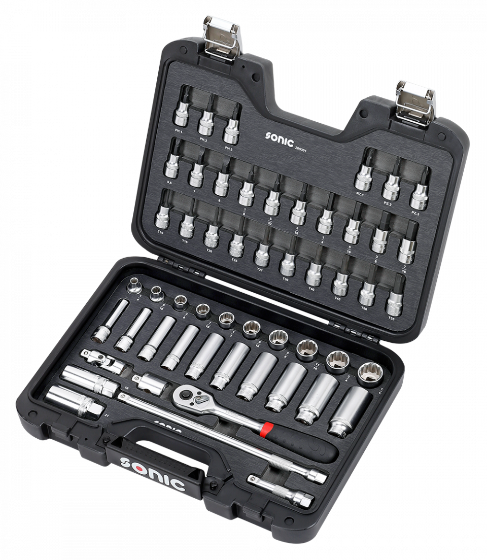 MCS Socket and Bit Socket Set 3/8", 53-PCS SAE - Sonic Tools