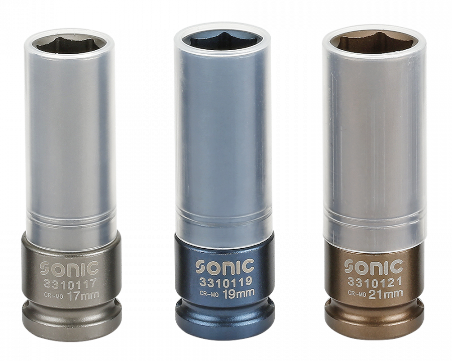 1/2" Drive Wheel Socket Set, 3-PCS - Sonic Tools