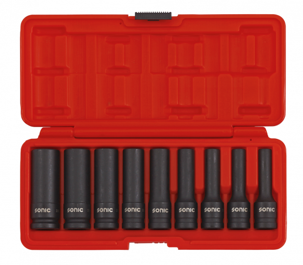 Impact Deep E Socket Set 1/2", 9 pcs. - Sonic Tools