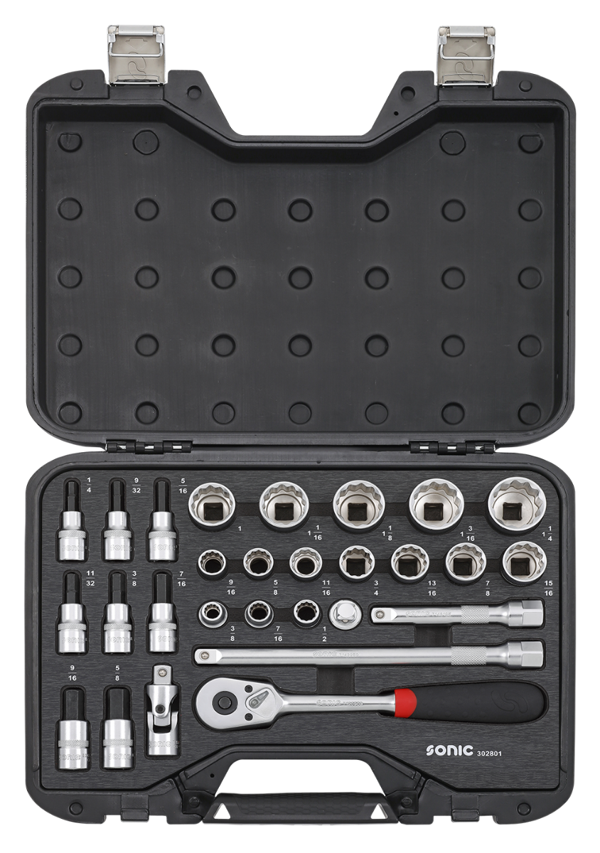 MCS Metric Socket Set 1/2", 24-PCS - Sonic Tools