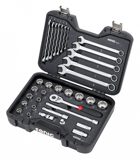 MCS SAE Socket & Wrench 1/2", 34-PCS - Sonic Tools