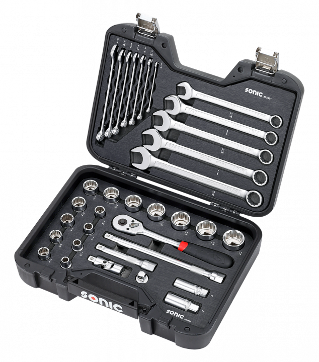 MCS SAE Socket & Wrench 1/2", 34-PCS - Sonic Tools