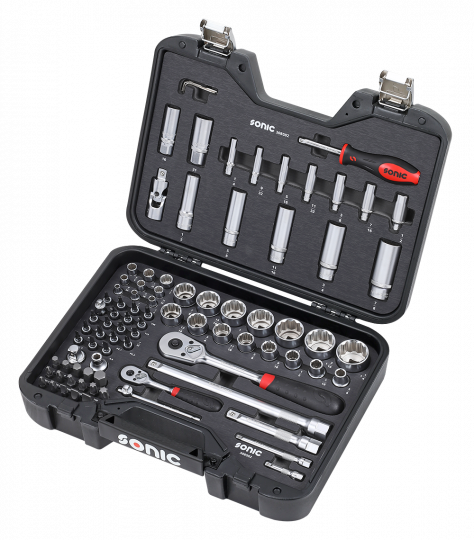 MCS SAE Socket Set 1/4" 1/2", 85-PCS - Sonic Tools