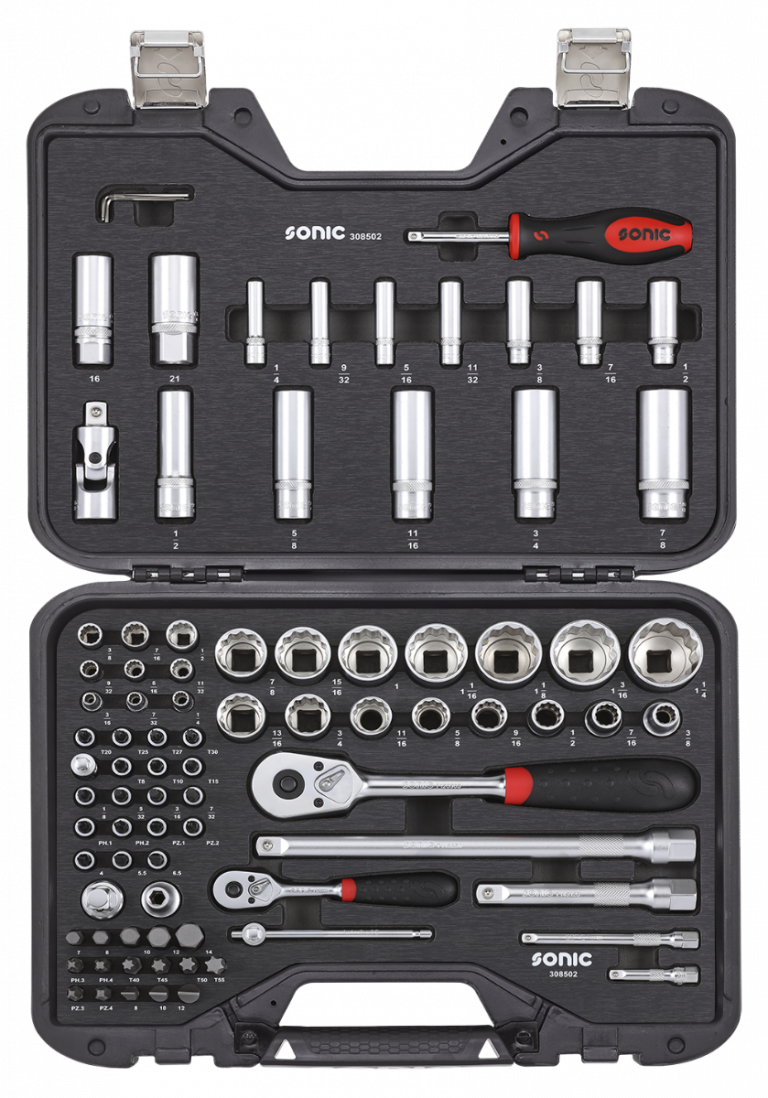 MCS Socket and Bit Socket Set 3/8", 53-PCS SAE - Sonic Tools