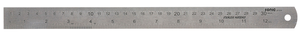 Stainless steel straight rule 30cm 12'' - Sonic Tools
