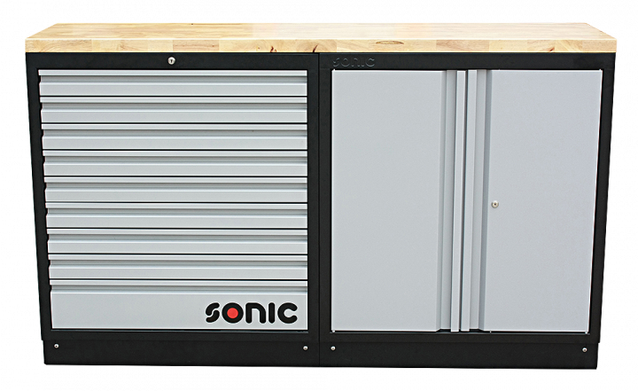 MSS 34" 9 drawers and closet with wooden top blade - Sonic Tools