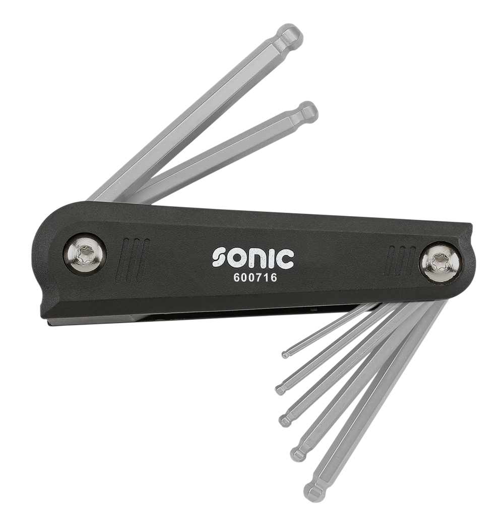 Hex Ball Key Set Folding, 7-pcs. - Sonic Tools