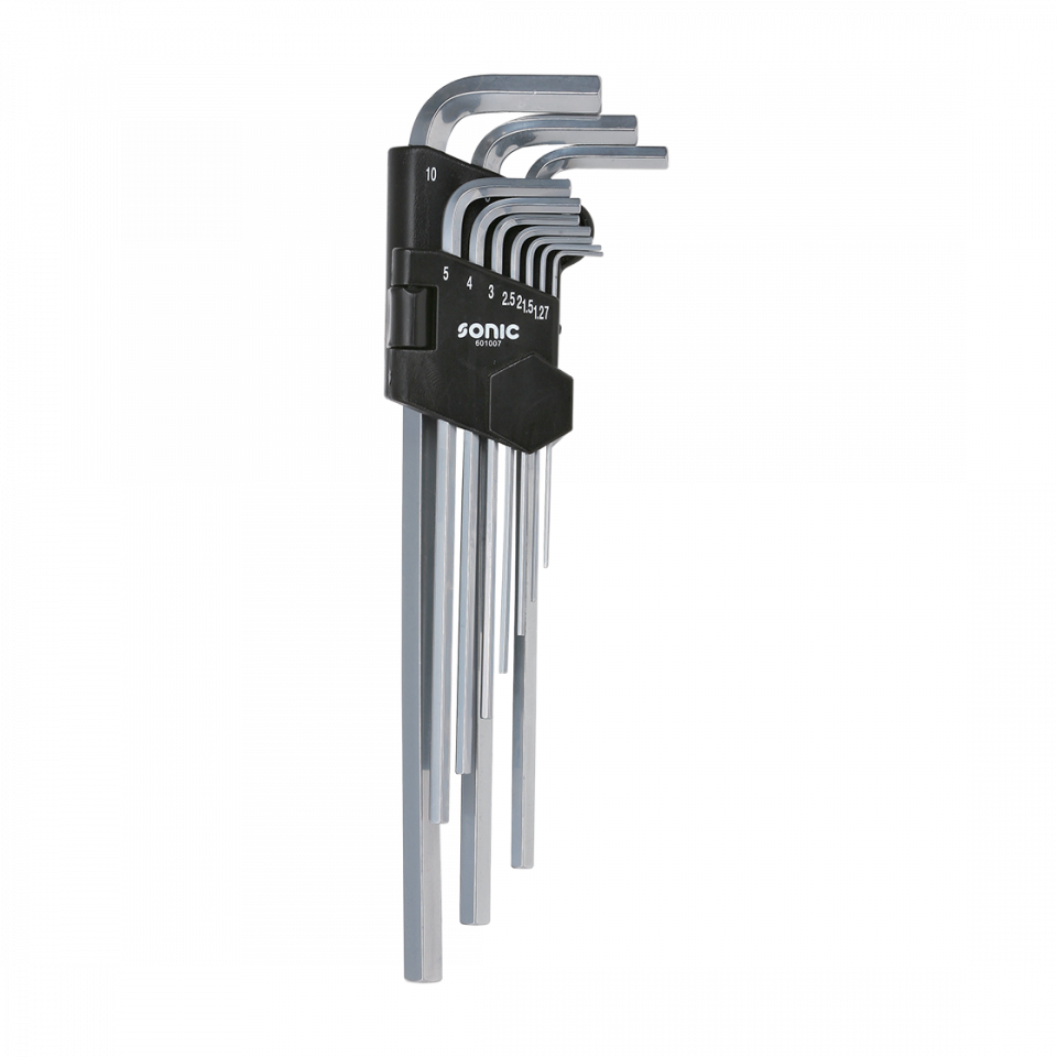 Hexagon Key Wrench, Extra Long Set 10-PCS - Sonic Tools