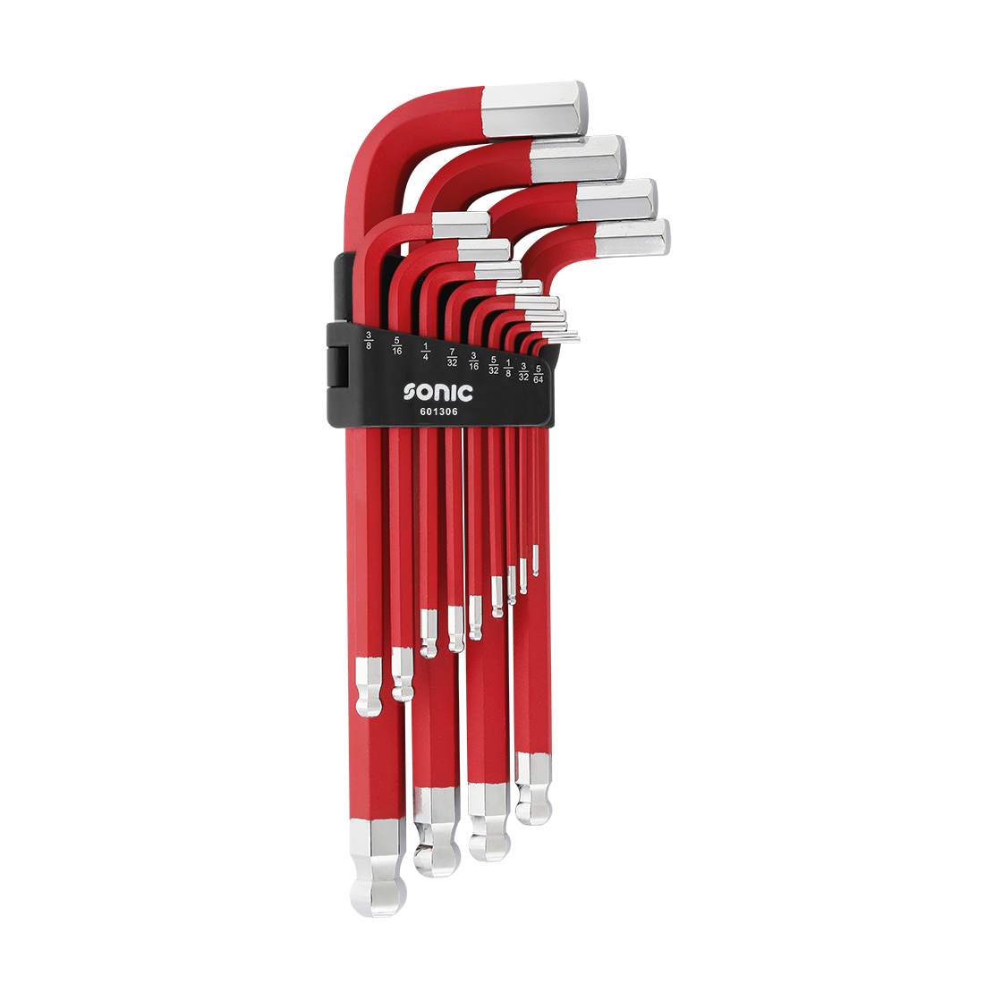 SAE Hex Ball Key Set with Magnet 300mmL, 13-PCS - Sonic Tools