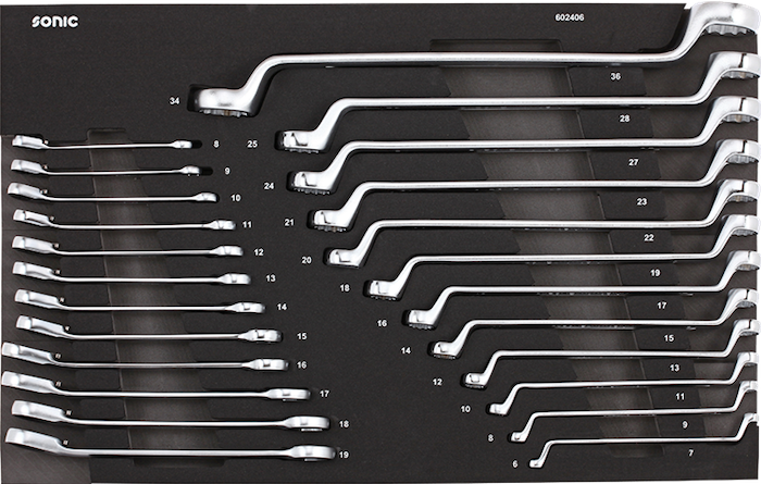 Metric Wrench Set, 24-PCS - MEDIUM SFS - Sonic Tools