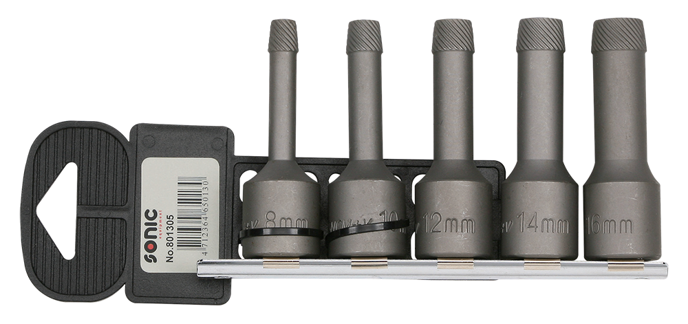 Bolt Twister Socket Set 1/2", 5 pcs. - Sonic Tools