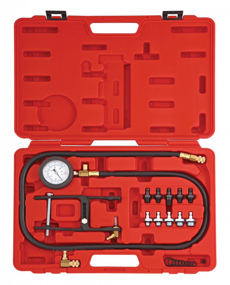 Oil pressure test set 14 pcs. - Sonic Tools