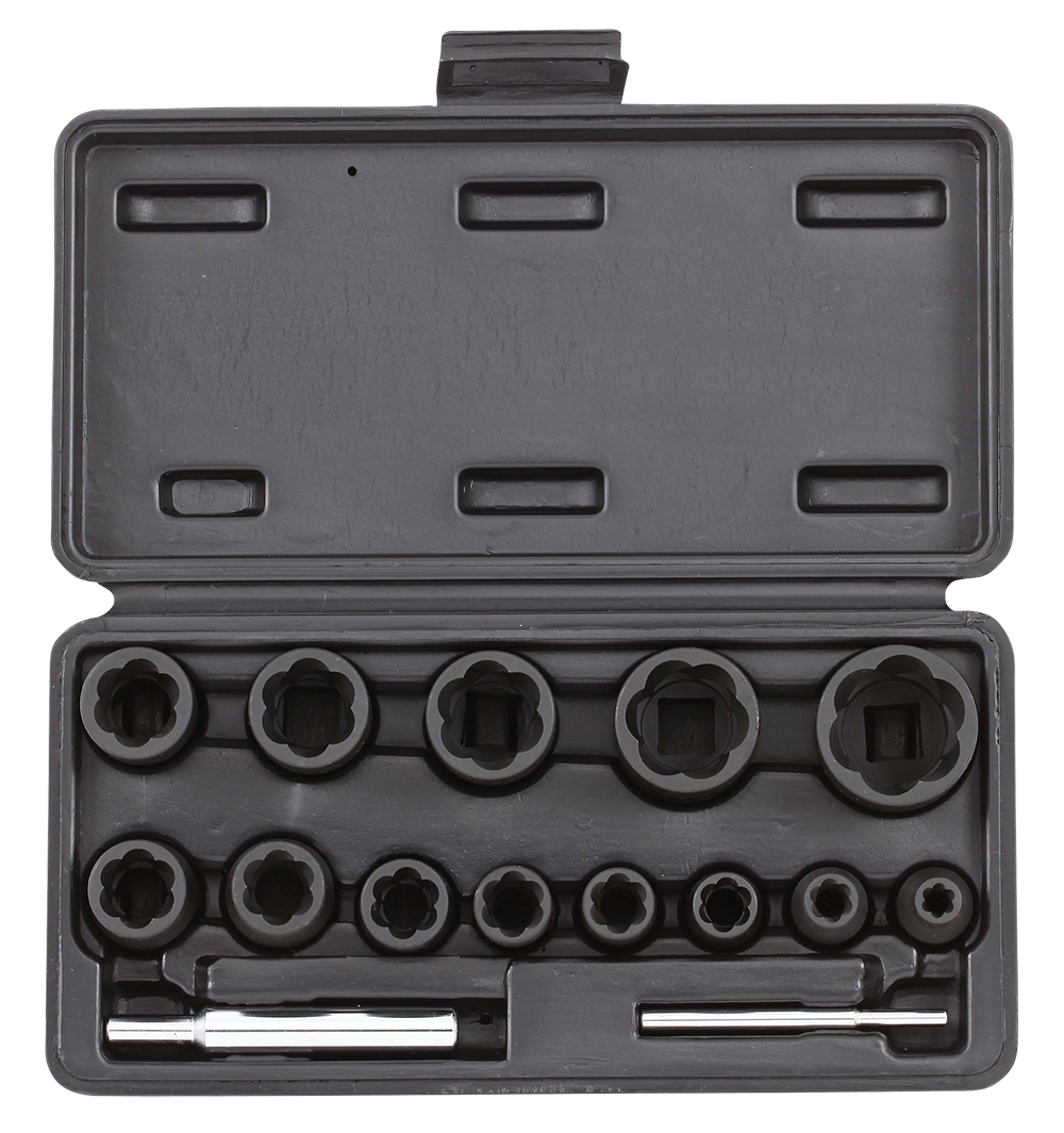 Spiral Socket Set 1/4"& 1/2", 15 pcs. - Sonic Tools