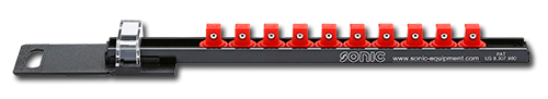 3/8" Socket rail with 10 clips - Sonic Tools