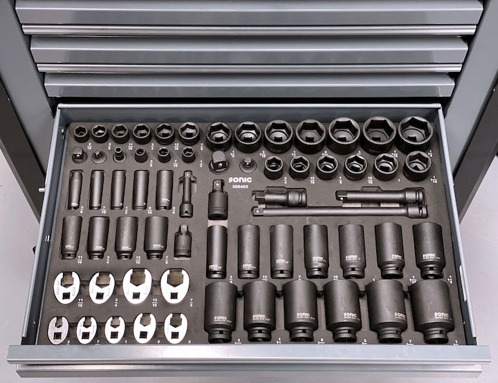 SAE Impact Socket Set, 64-PCS - MEDIUM SFS - Sonic Tools