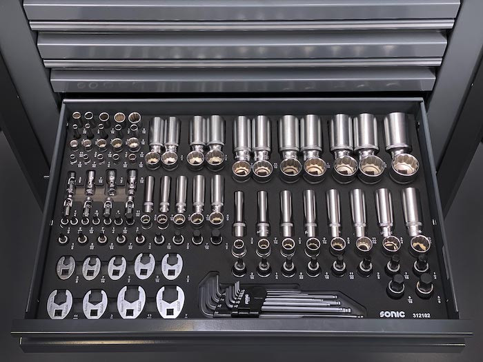 SAE Socket Set 1/4" 3/8" 1/2", 121-PCS - MEDIUM SFS - Sonic Tools