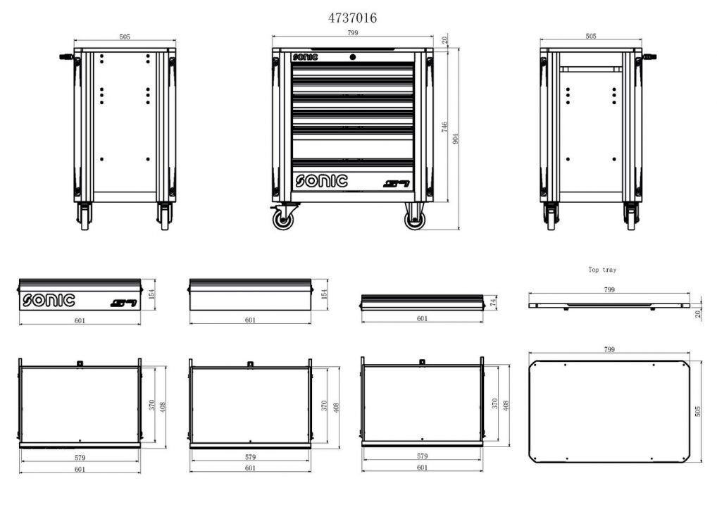 NEXT S7 Toolbox, 6 Drawers - Sonic Tools