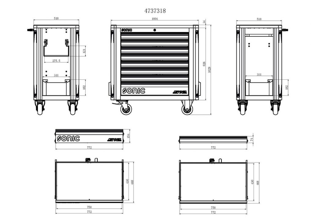 NEXT S12 Toolbox, 8 Drawers - Sonic Tools