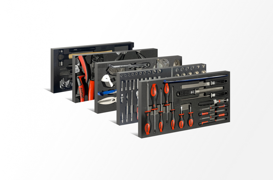 Aviation Toolset with Mobile Toolcase - Basic, 145-PCS - Sonic Tools